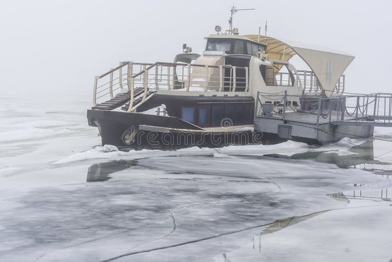 The frozen vessel stock image. Image of cold, landscape - 38080569
