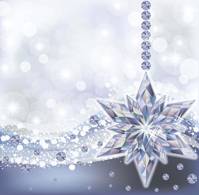 Frozen Wallpaper with Diamond Snowflake, Vector Stock Vector ...