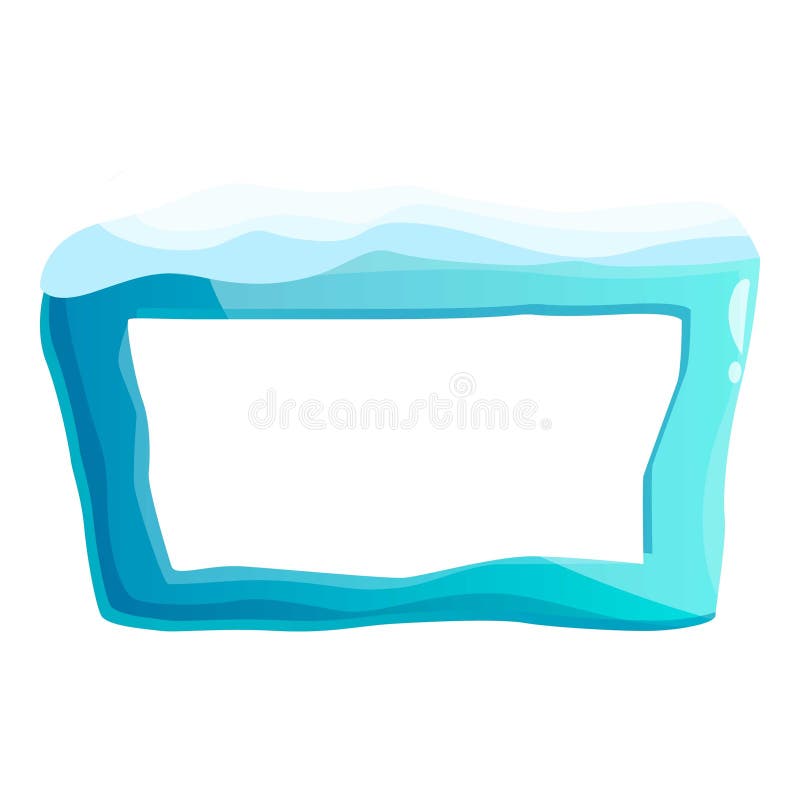 Frozen Water Border Creating Rectangular Shape Stock Vector ...