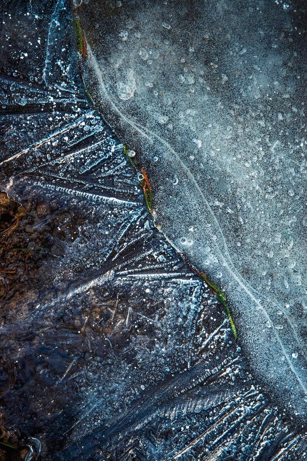 Frozen water puddle stock photo. Image of frost, weather - 133617828