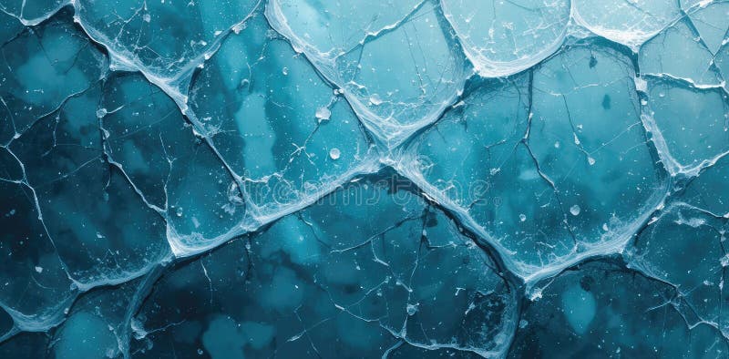 Frozen Water Texture with Cracked Ice in Shades of Blue Stock ...