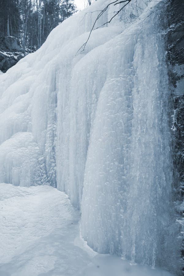 Frozen waterfall stock photo. Image of blue, cold, river - 38152284