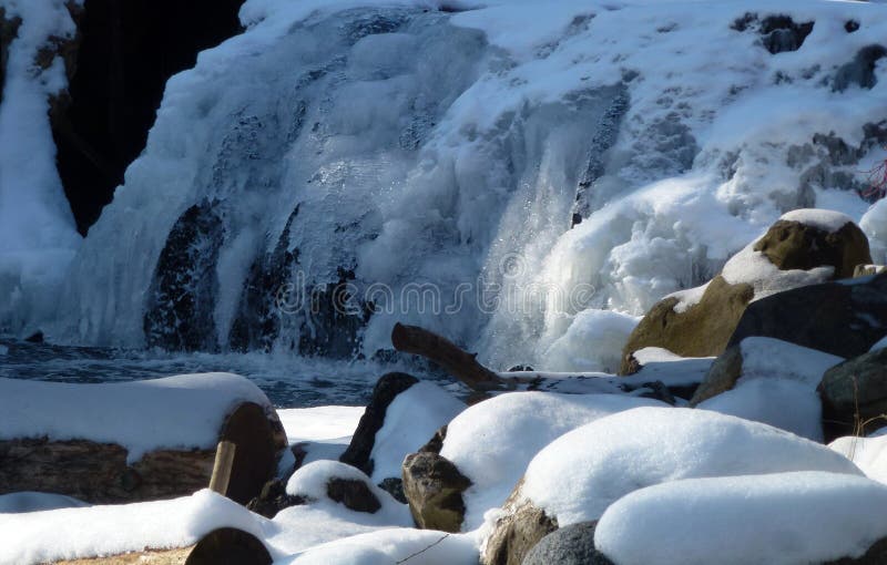 Frozen Waterfall stock photo. Image of frozen, icicle - 136473048