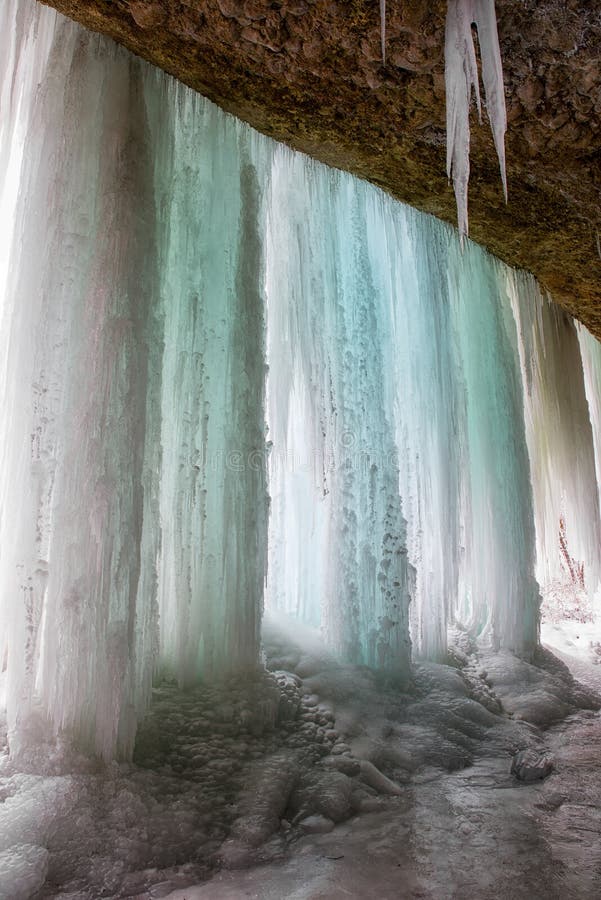 Frozen waterfall. Icefall stock image. Image of frost - 86321729