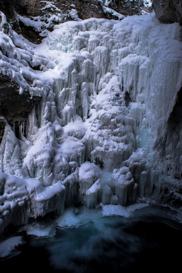 Frozen Waterfall stock photo. Image of blue, nature, canyon - 98118148