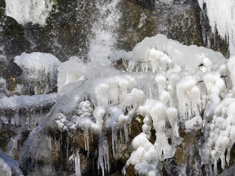 Frozen waterfall river , stock image. Image of russia - 239620325