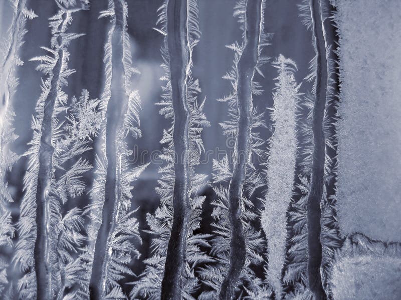 Frozen window stock photo. Image of arctic, design, dichromatic - 3464352