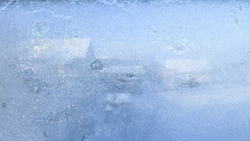 Frozen Window, Beautiful Snowflakes on the Window Stock Photo - Image ...