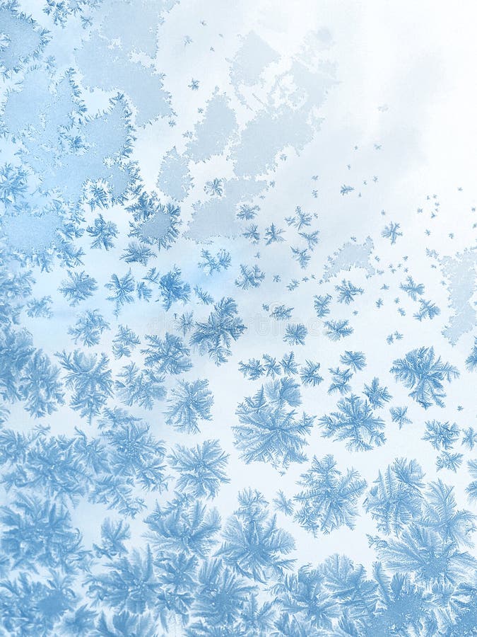 Frozen window glass. stock image. Image of frosted, cyan - 238153335
