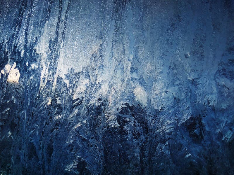Frozen Winter. Ice on Windows. Frost Stock Photo - Image of winter ...