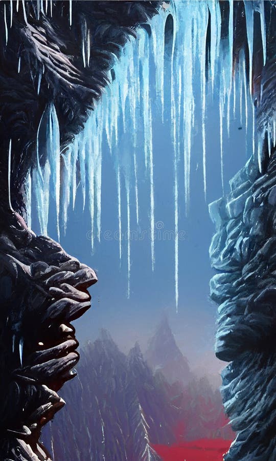 Frozen world - digital art stock illustration. Illustration of frozen ...
