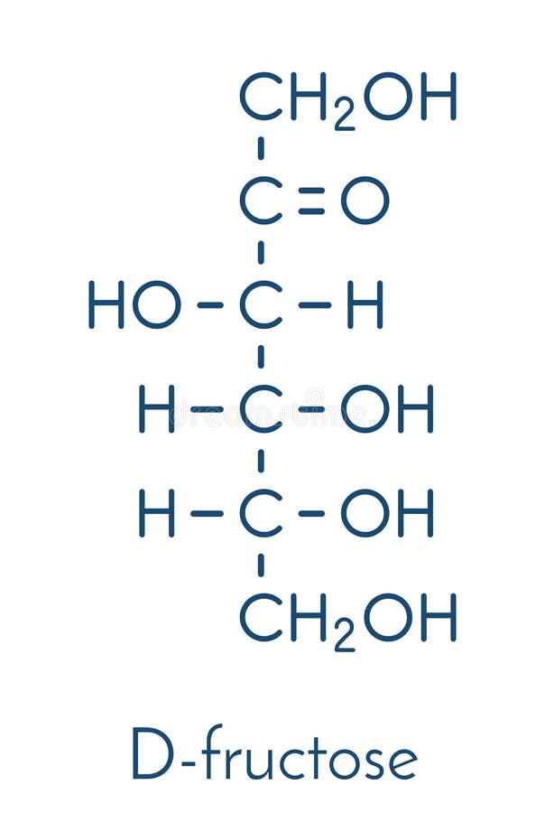 Fructose (D-fructose) Fruit Sugar Molecule. Component of High-fructose ...