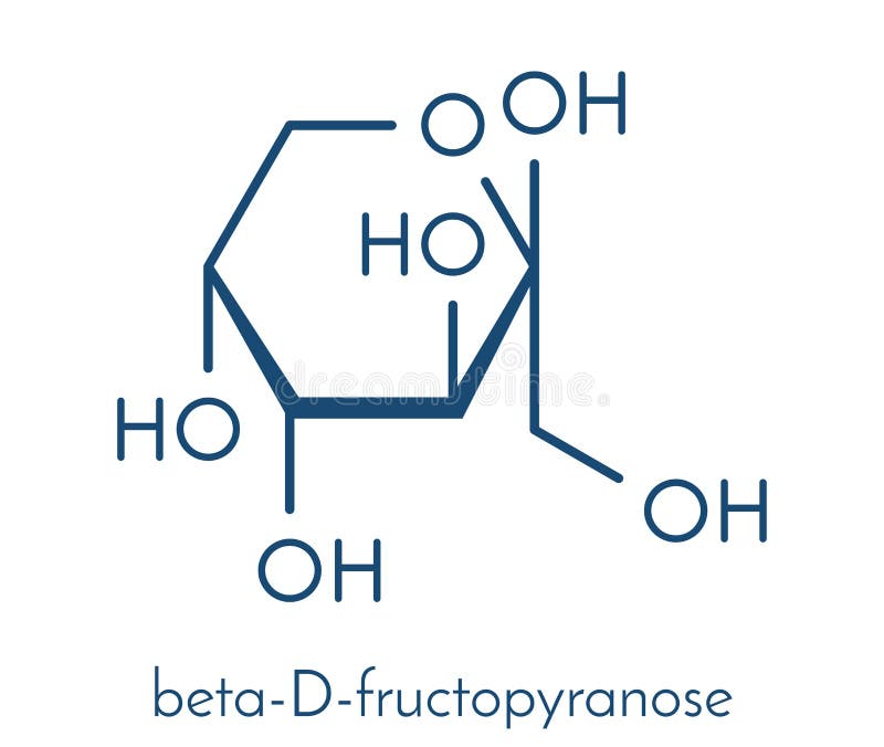 Fructose (D-fructose) Fruit Sugar Molecule. Component of High-fructose ...