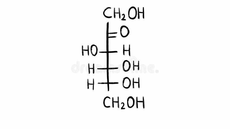 Fructose Molecular Structure and Chemical Formula Set in Scribble ... Fructose Molecular Structure and Chemical Formula Set in Scribble ...
