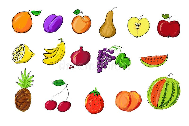 Pictogramme - fruits illustration stock. Illustration du mangez - 538639