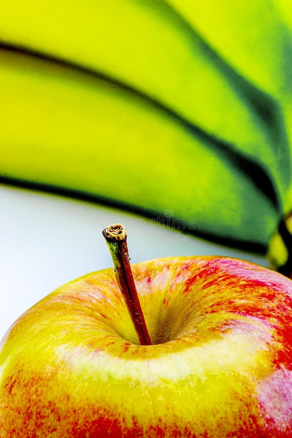 Fruit - Apple and Bananas stock photo. Image of food - 157429400