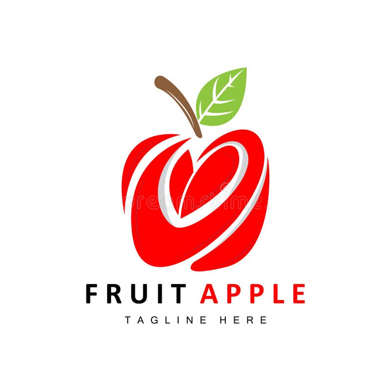 Fruit Apple Logo Design, Red Fruit Vector, with Abstract Style, Product ...