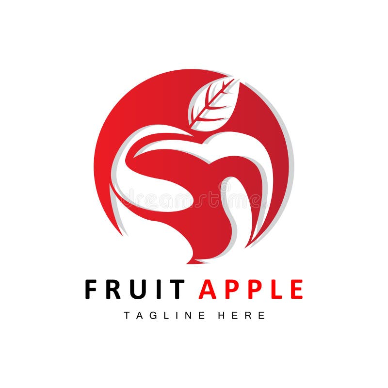 Fruit Apple Logo Design, Red Fruit Vector, with Abstract Style, Product ...