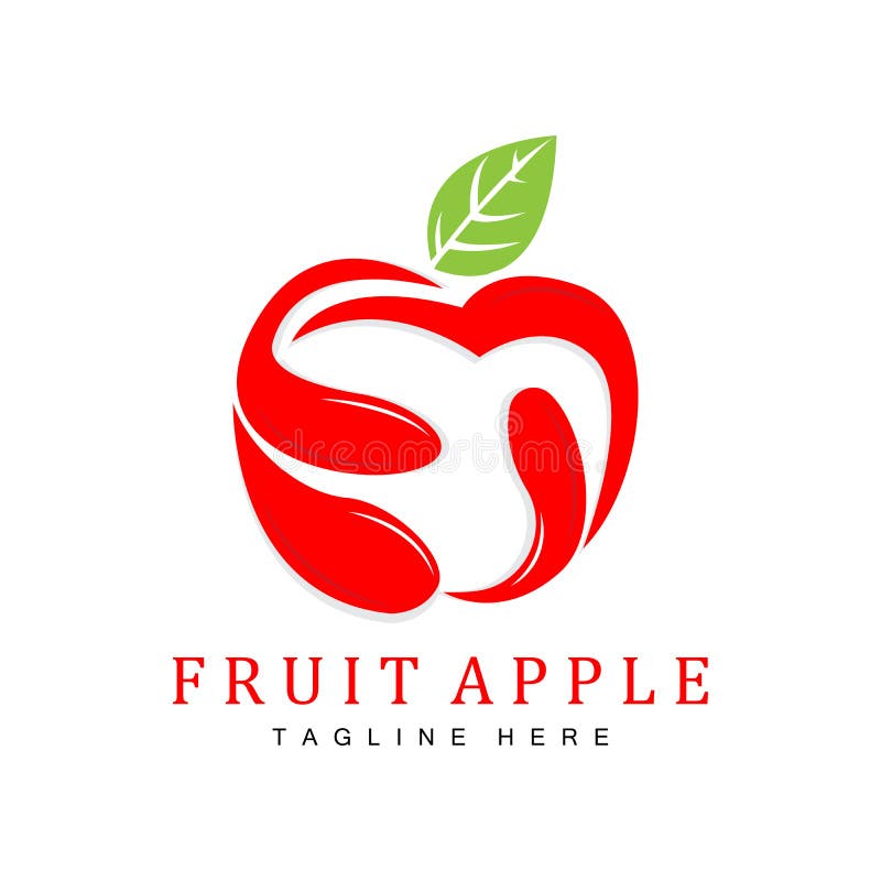 Fruit Apple Logo Design, Red Fruit Vector, with Abstract Style, Product ...