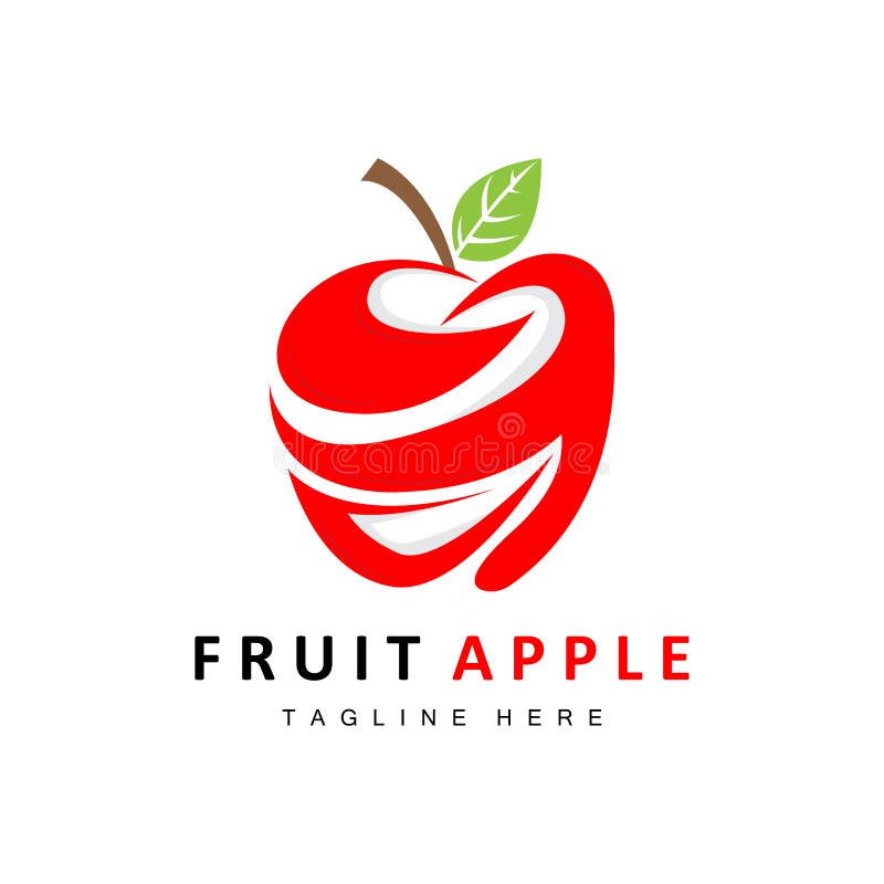 Fruit Apple Logo Design, Red Fruit Vector, with Abstract Style, Product ...