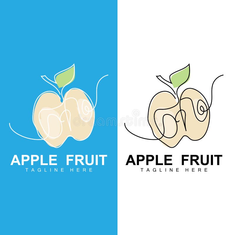 Fruit Apple Logo Design, Red Fruit Vector, with Abstract Style, Product ...