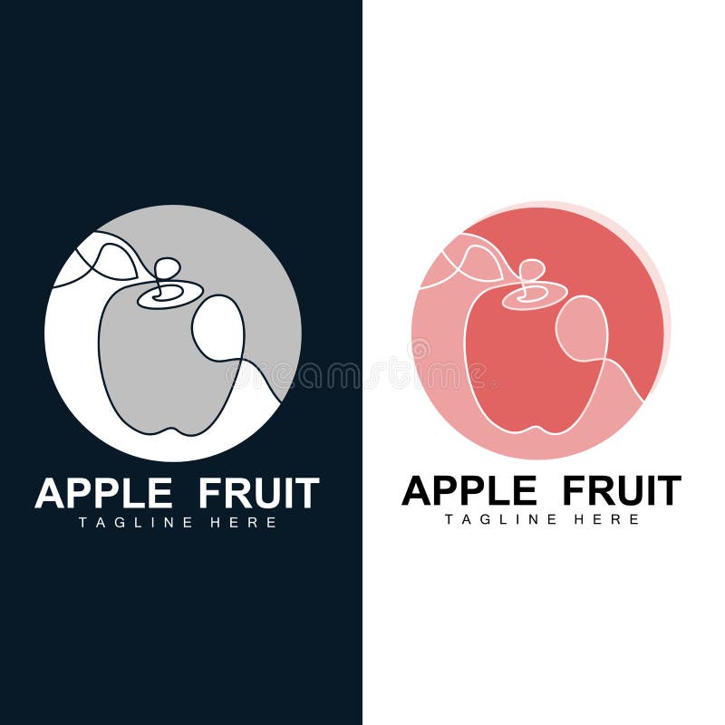 Fruit Apple Logo Design, Red Fruit Vector, with Abstract Style, Product ...