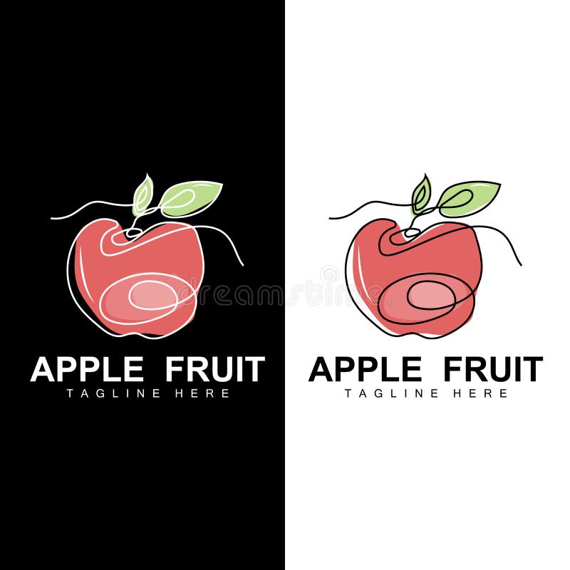 Fruit Apple Logo Design, Red Fruit Vector, with Abstract Style, Product ...