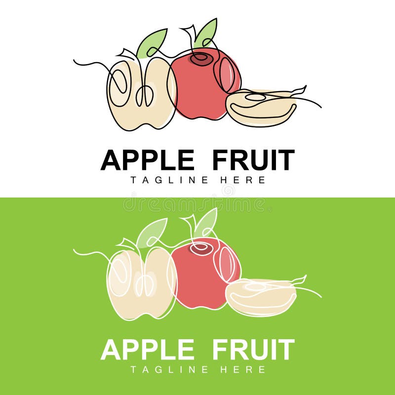 Fruit Apple Logo Design, Red Fruit Vector, with Abstract Style, Product ...