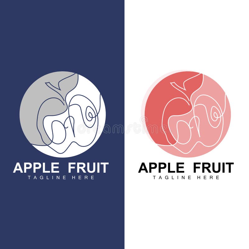 Fruit Apple Logo Design, Red Fruit Vector, with Abstract Style, Product ...