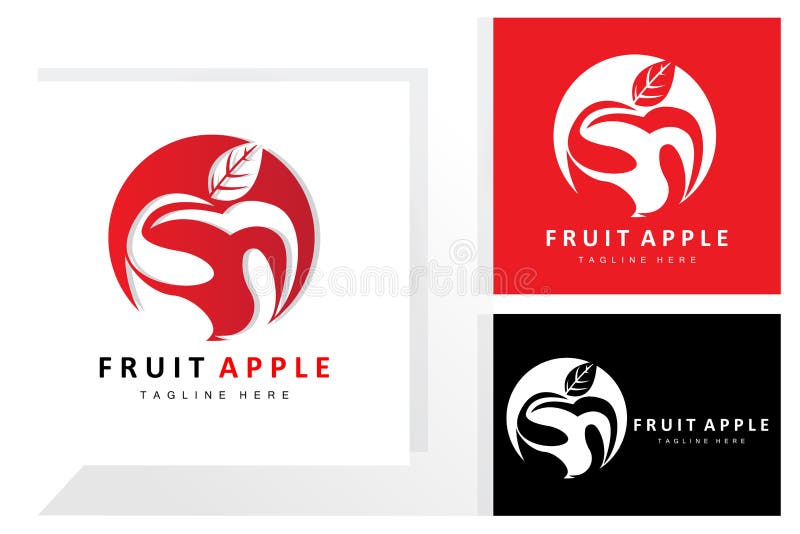 Fruit Apple Logo Design, Red Fruit Vector, with Abstract Style, Product ...