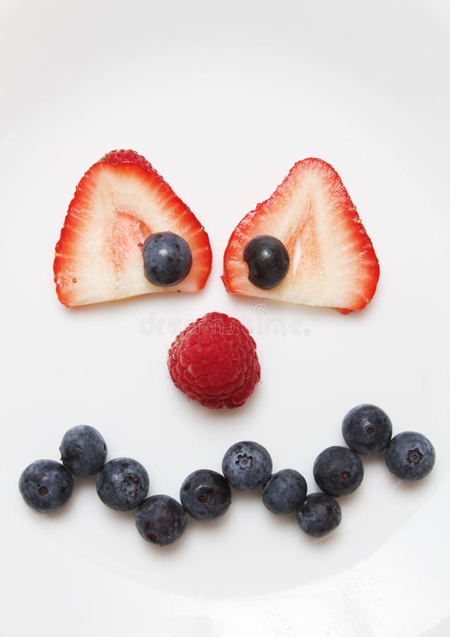 Fruit Face Plate stock photo. Image of green, blueberry - 108965178
