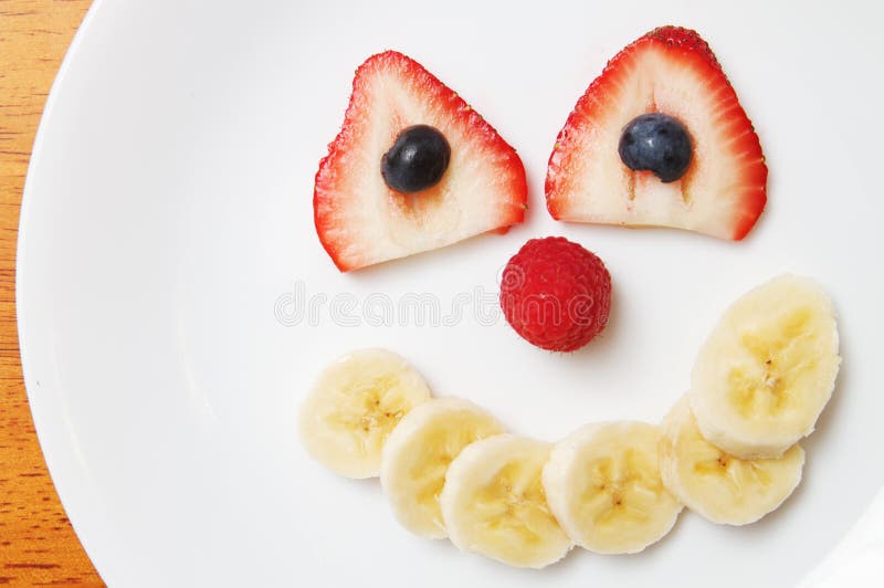 Fruit Face Plate stock photo. Image of expression, green - 108965304