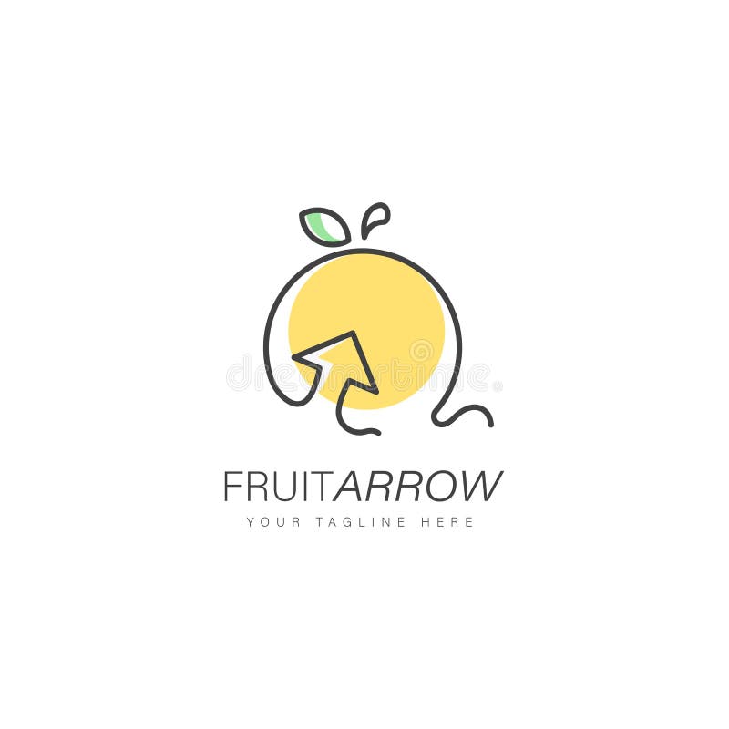 Fruit and arrow stock vector. Illustration of juicy - 249135675