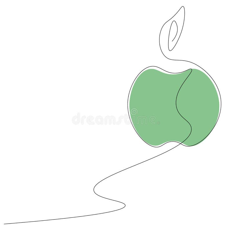 Apple Continuous Line Drawing Stock Illustrations – 626 Apple ...