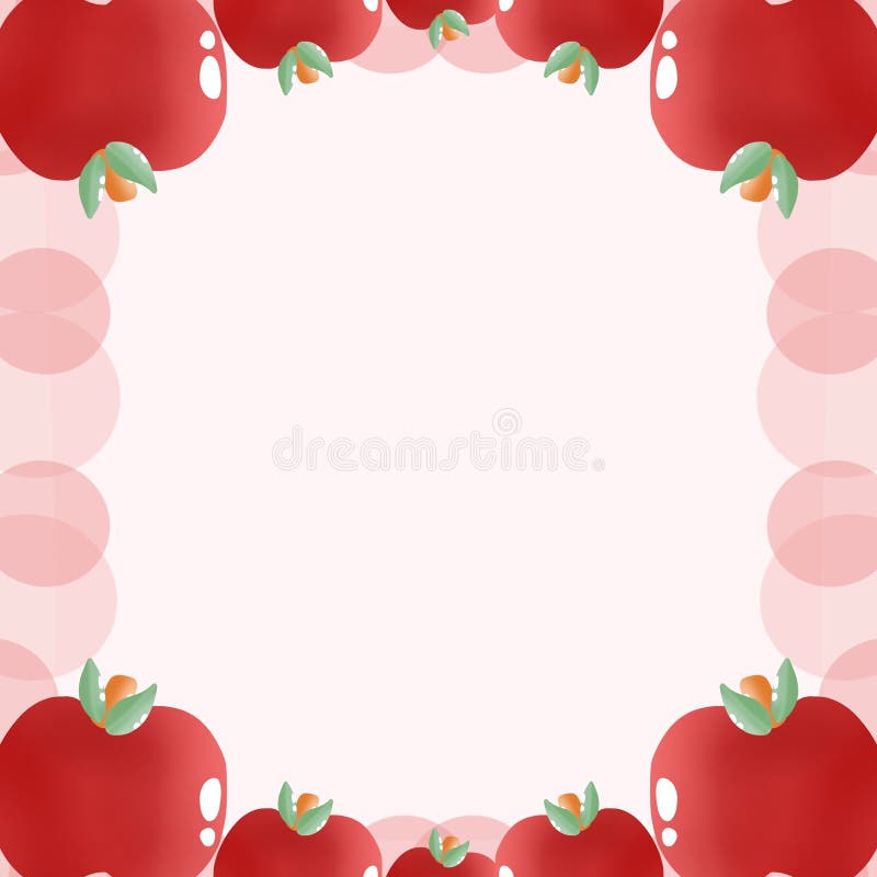 Apple Frame Background with Overlapping Circles Left and Right Stock ...