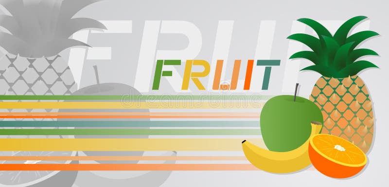 Fruit banner stock vector. Illustration of design, background - 27311062