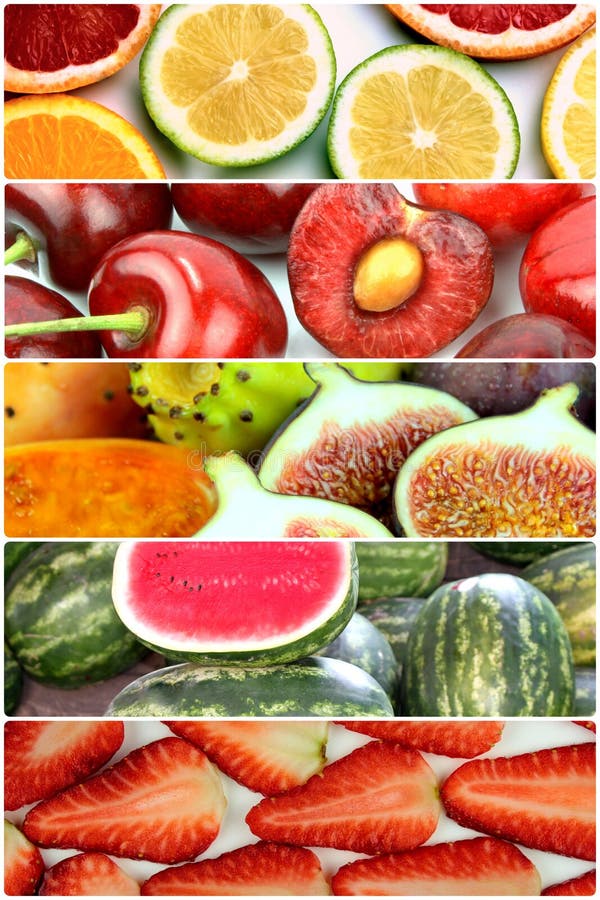 Fruit banners collage stock photo. Image of citrus, mixed - 31298106