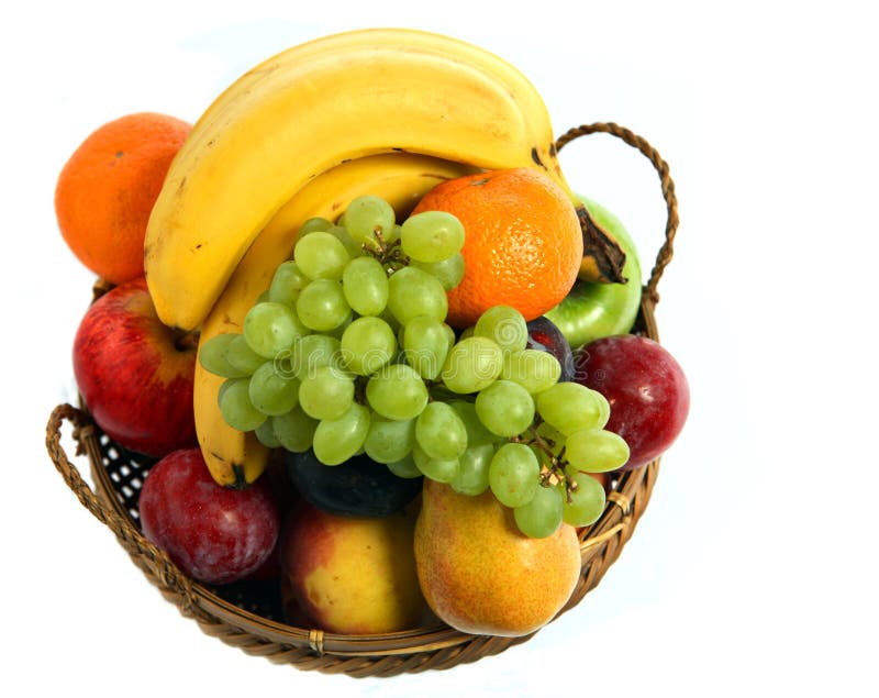 Fruit Basket From Above Stock Images - Image: 4925274
