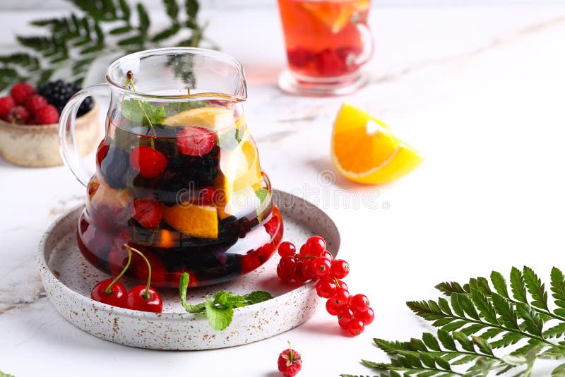 Fruit berry tea stock image. Image of food, refreshment - 196342419