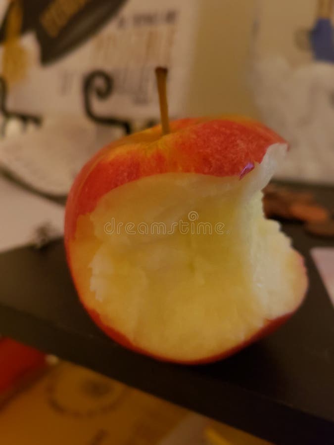 Fruit Bited Apple Zoomed Sweet Stock Photo - Image of sweet, fruit ...
