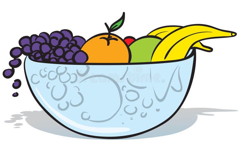 Fruit bowl stock vector. Illustration of multi, grape - 19685155