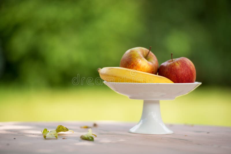 Fruit bowl outside stock photo. Image of fruit, apple - 32637612