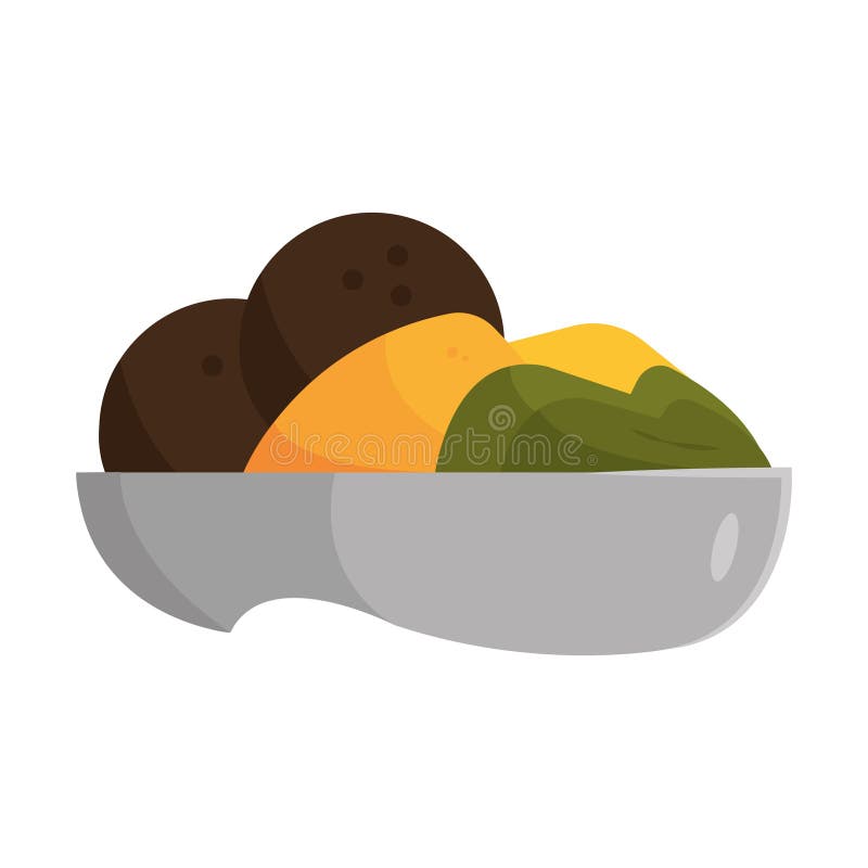 Fruit Bowl with Variety. Vector Stock Illustration - Illustration of ...