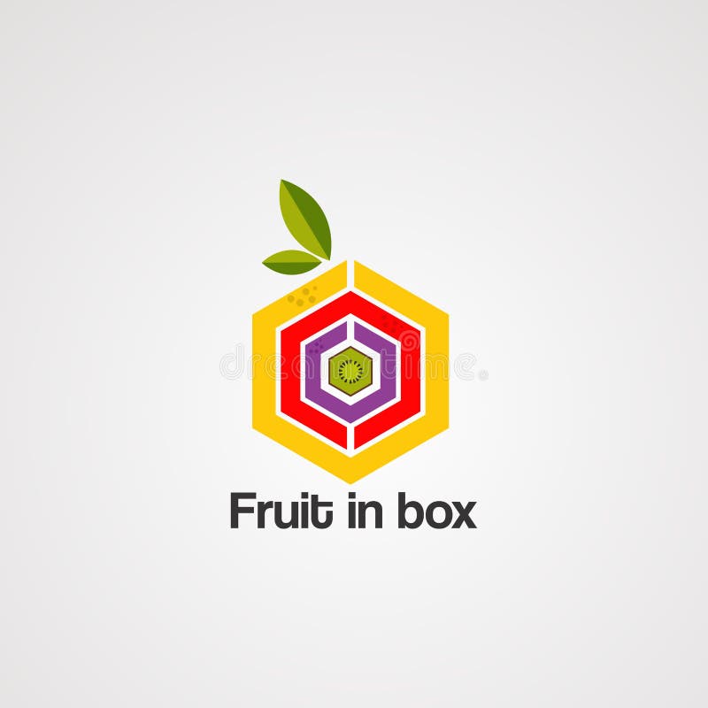 Fruit in Box Logo Vector, Icon, Element, and Template Stock Vector ...