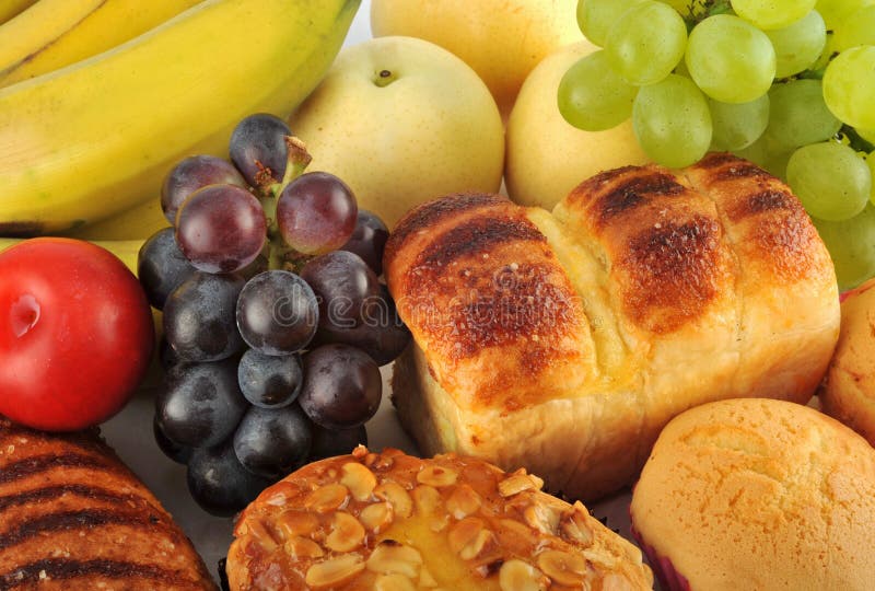 Fruit and bread stock image. Image of nutriment, diet - 12175287