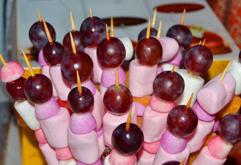 Fruit brochette stock image. Image of dessert, fresh - 85556603