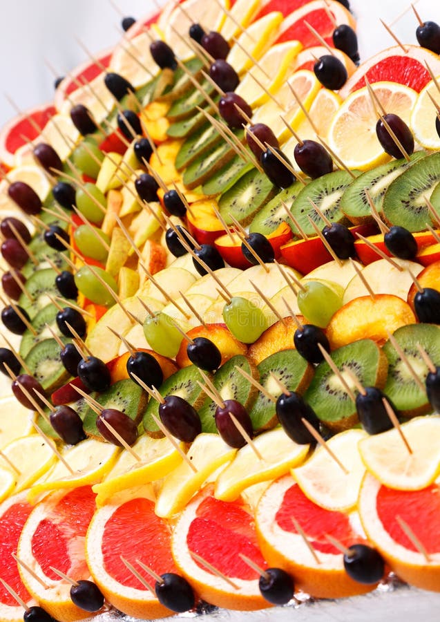 Fruit buffet stock image. Image of chopped, color, lemon - 38043943