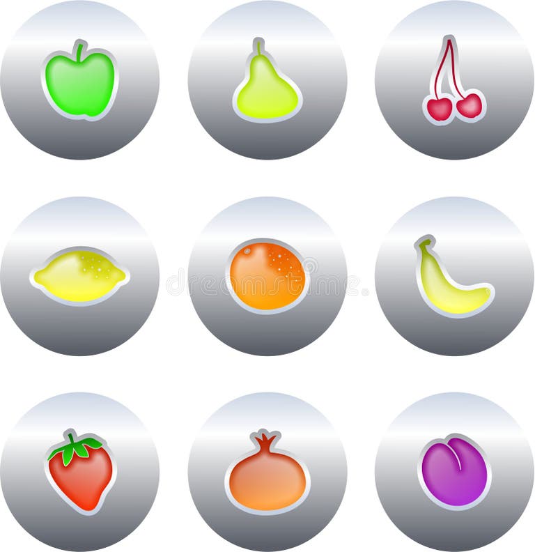 Lemon Fruit Icons Symbols Set Stock Illustrations – 583 Lemon Fruit ...