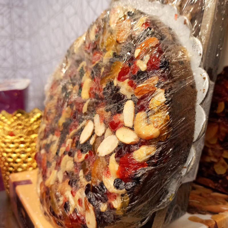 Fruit Cake Packed in Bakery Stock Photo - Image of cuisine, breakfast ...