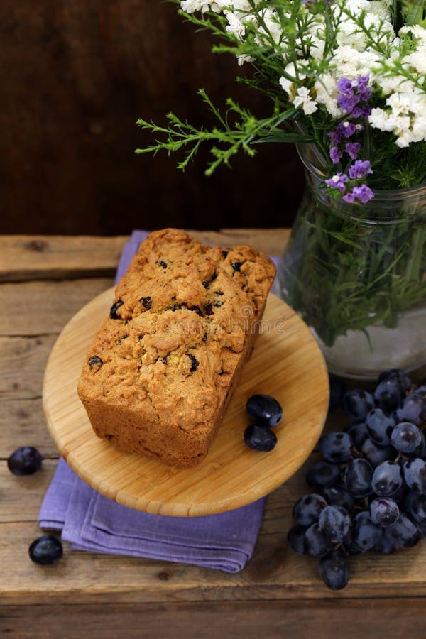 Fruit cake with raisins stock photo. Image of pastry - 123312714